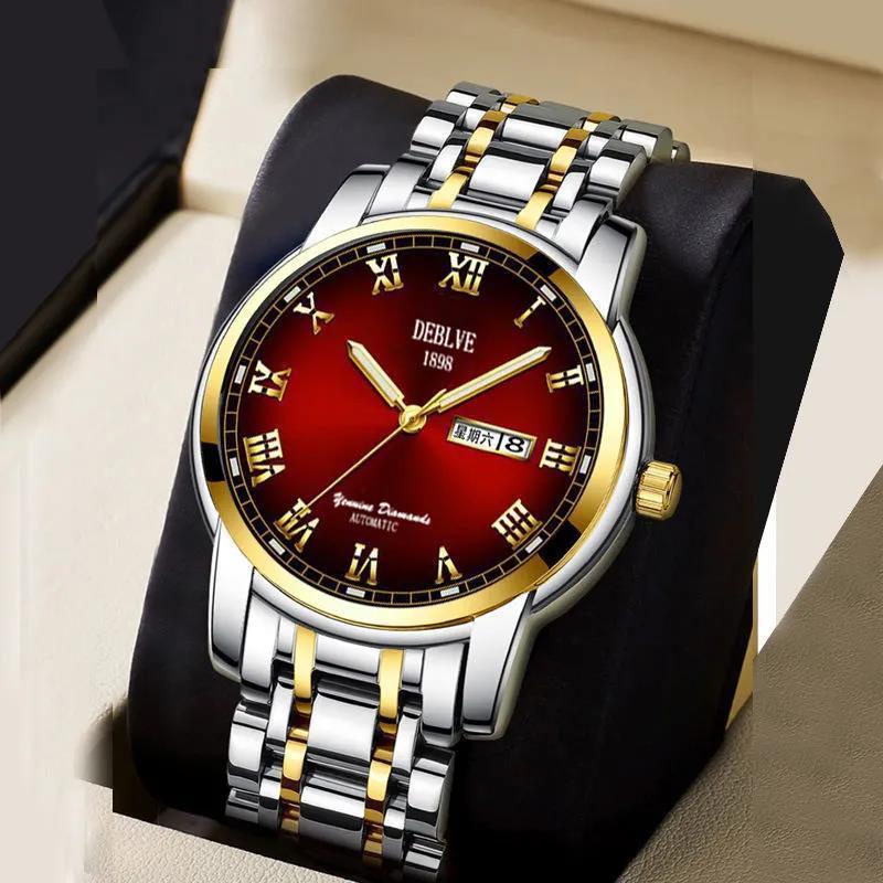 Swiss Genuine Automatic Mechanical Watch Men Women New Waterproof Dual ...