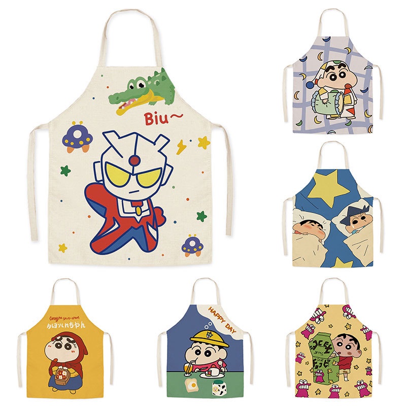 Crayon Shin-chan cute cartoon anti-fouling sleeveless apron home ...
