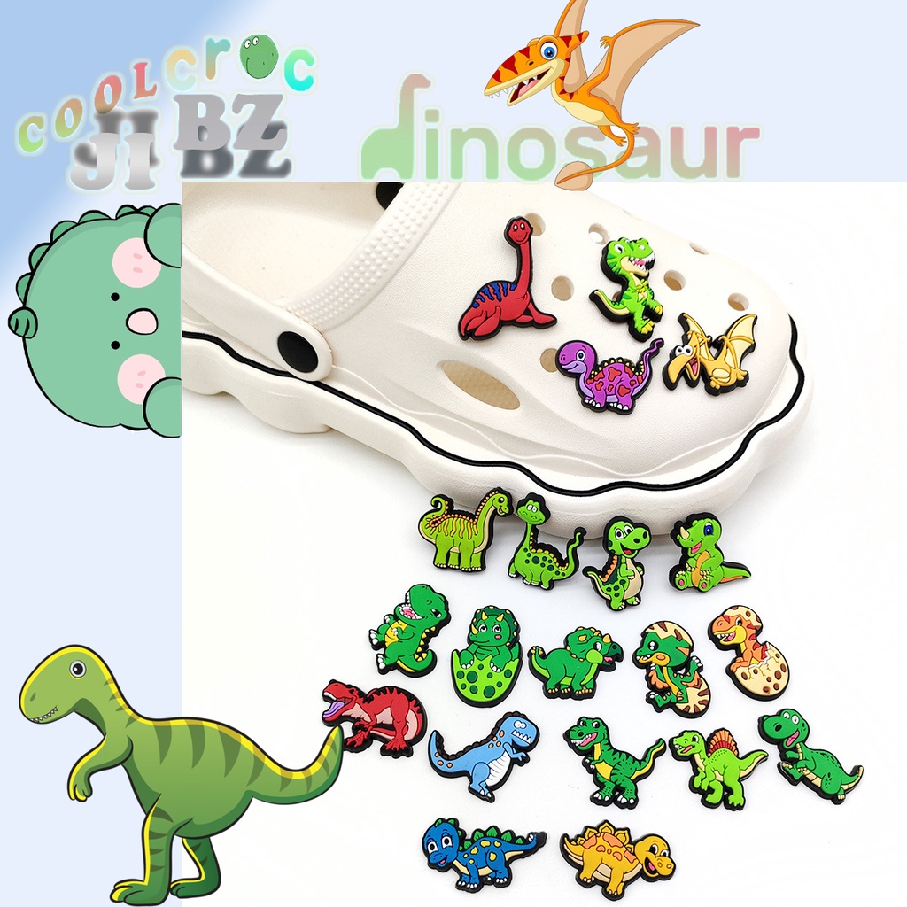 New Jibbitz Cartoon Dinosaur Series Package Cute Dinosaur Crocs Button ...