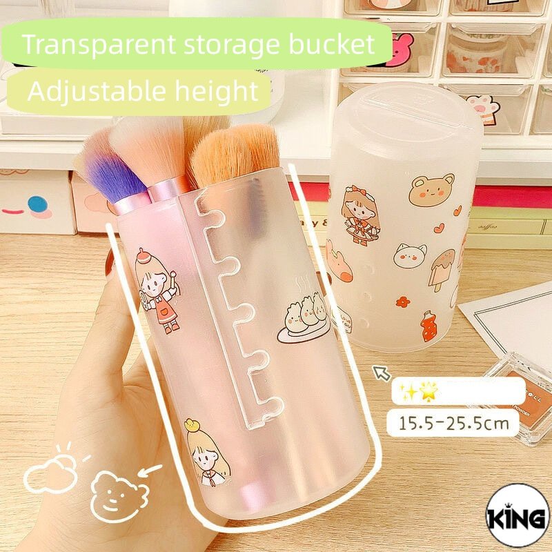 KI Retractable Storage Bucket Five Height Adjustable Makeup Brush ...