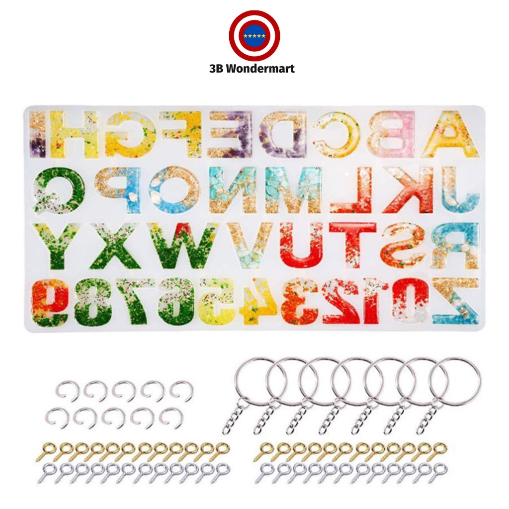 Resin Silicone Molds, Alphabet Casting Molds and Tools Set Letter ...