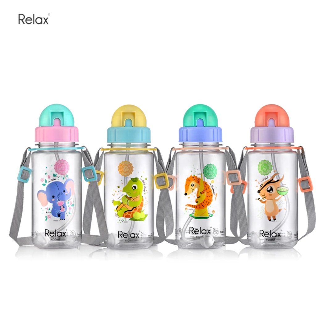 Relax Bottle With Straw 400ml Tritan Kids Water Bottle | Shopee Malaysia