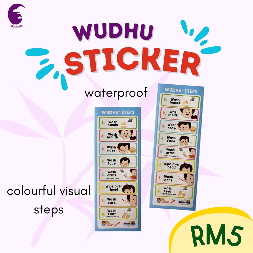 Sticker Wuduk Panduan Anak wuduk | Shopee Malaysia