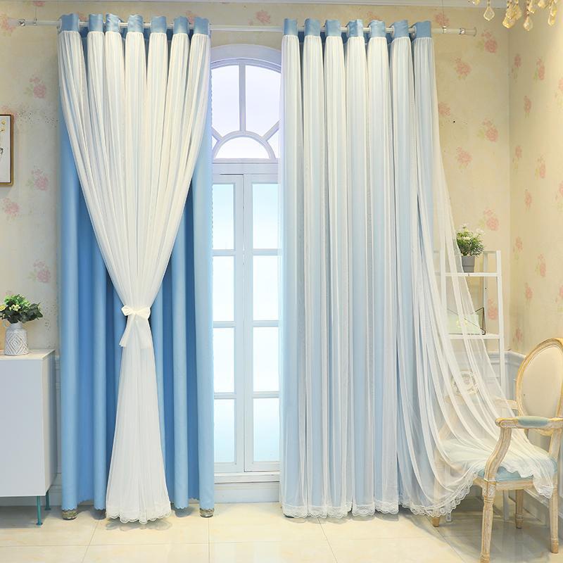 FREE SHIPPING High-end Simple Style Curtain Langsir Cream Color Solid ...