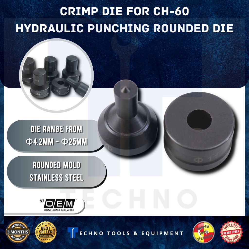 1 Set Hydraulic Punching Mould CH-60 Rounded Hole Die Hydraulic ...