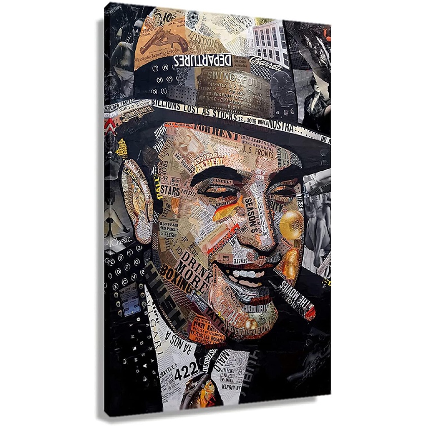 Al Capone Poster Wall Art Mafia Gangster Canvas Mob Painting Print ...