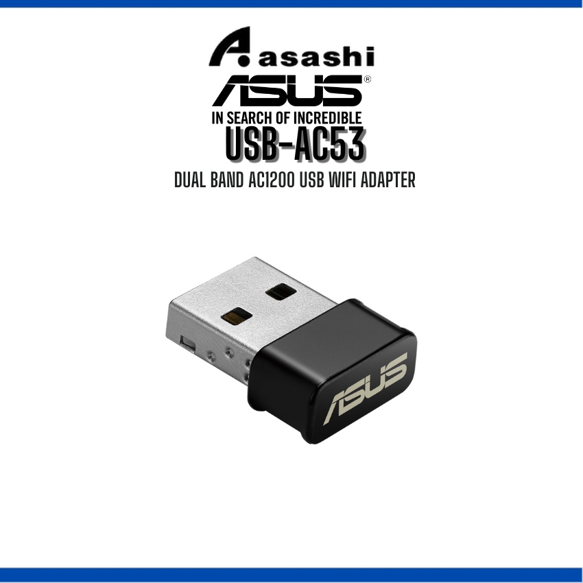 Asus USB-AC53 Nano Size MU-MIMO AC1200 Dual-band USB Wi-Fi Adapter 5Ghz ...