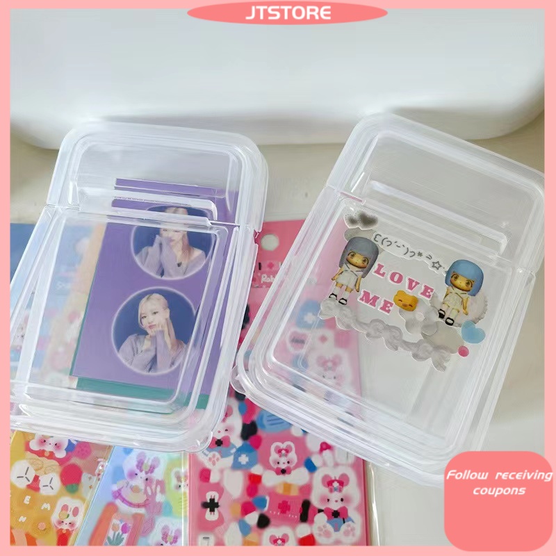 Card Film Storage Box Ins Simple Transparent Clamshell Storage Box ...