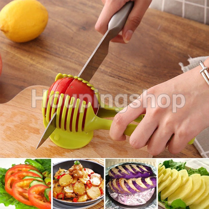 Food Tong Kitchen Fruit Slicer Vegetable Tomato Clip Holder Lemon ...