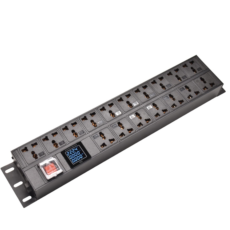 2U rack mounted digital display PDU power distribution unit power strip ...