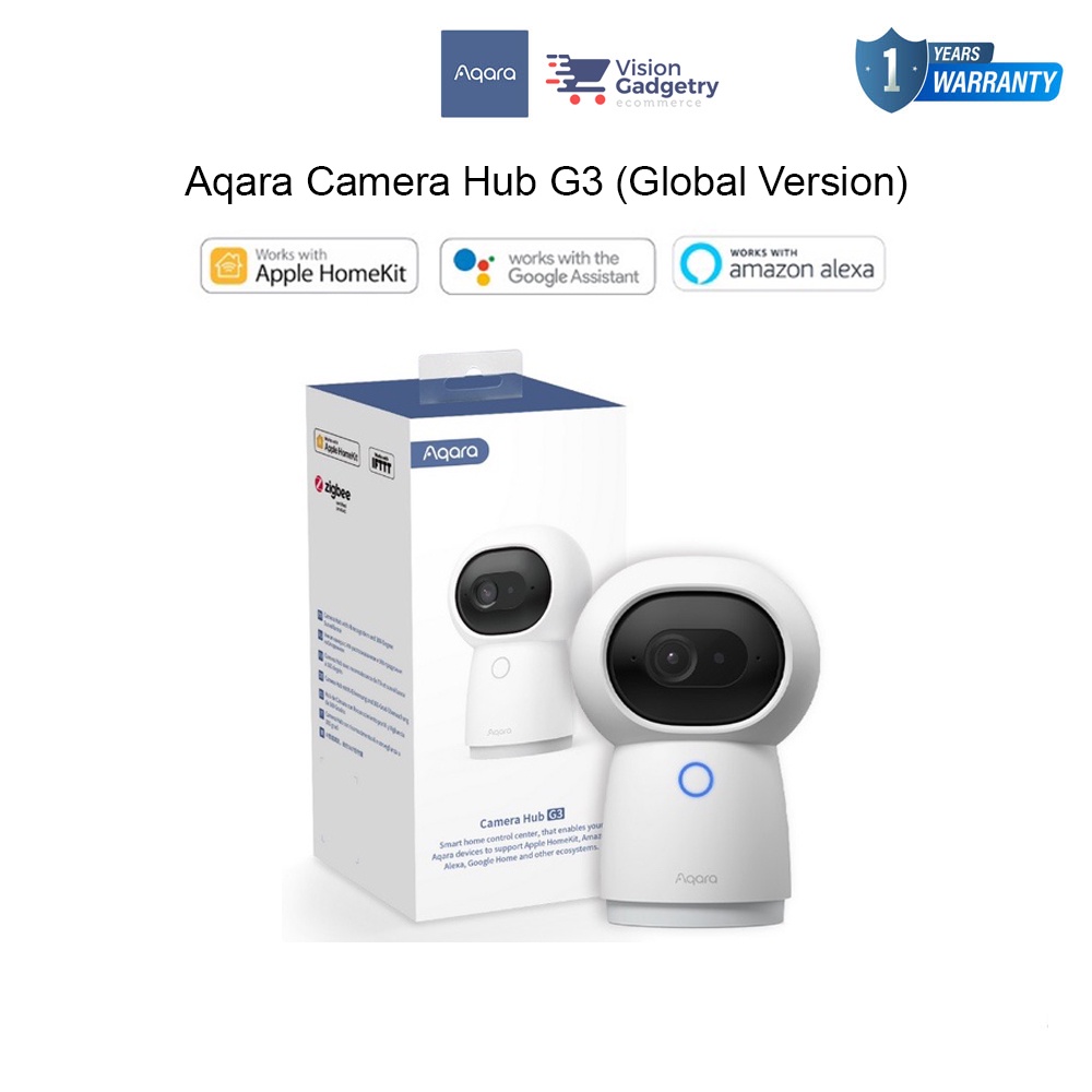 Aqara Camera Hub G3 CCTV IP Camera Alarm Smart Home 1296P Zigbee 3.0 Gateway Edition Global ...