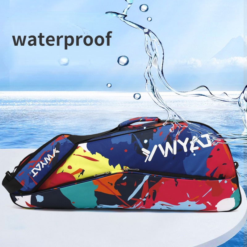 NEW 3-6Pcs Badminton Rackets Bag With Shoes Compartment Waterproof ...
