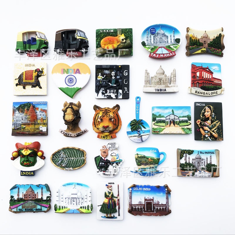 Refrigerator Magnets Indian Tourist Souvenirs Decoration Crafts Painted ...
