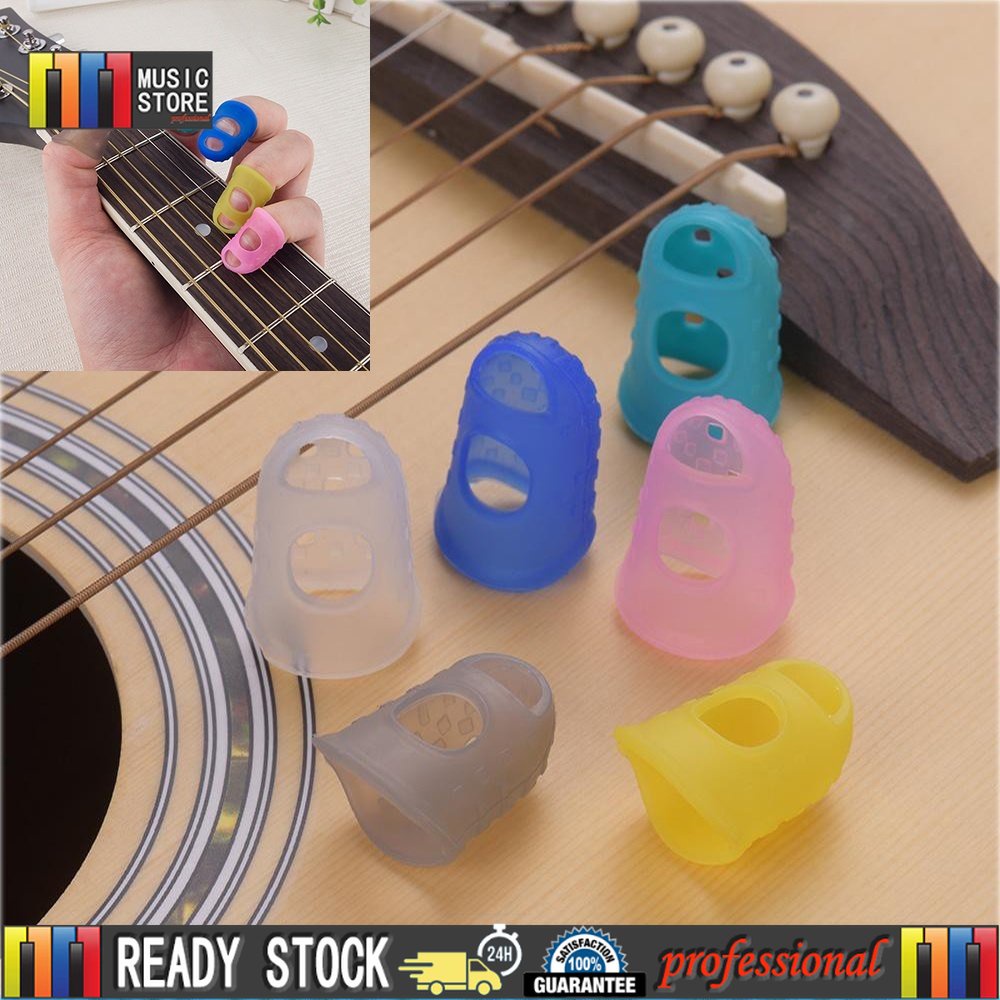 6PCS Guitar Silicone Finger Fingertip Protectors for Guitar Ukulele ...