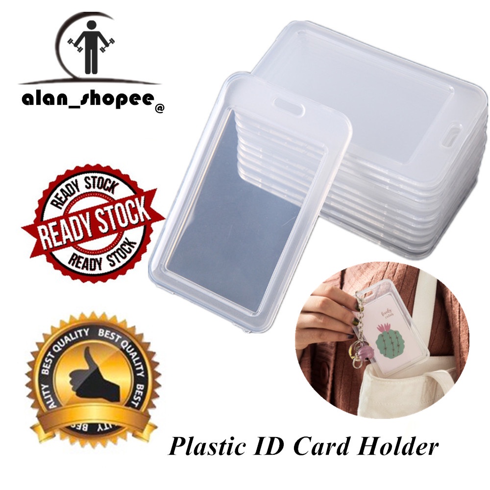 Clear Waterproof Transparent PVC Plastic ID Card Holder Plastic DOUBLE ...