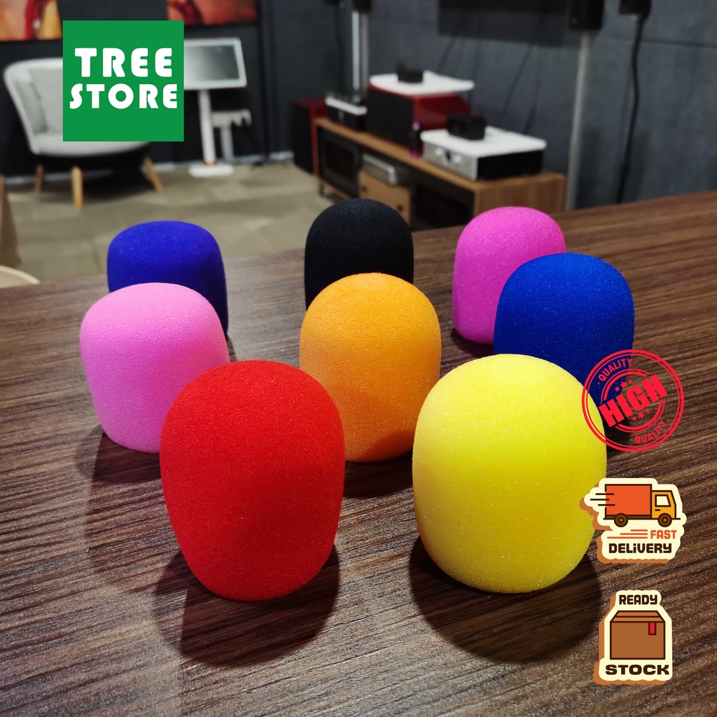 *Rainbow* Microphone Cover Mic Handheld Anti-Noise Voice Wind Sound ...