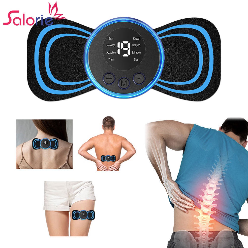 EMS Cervical Massage Stickers USB Rechargeable Stimulator Neck Hump ...