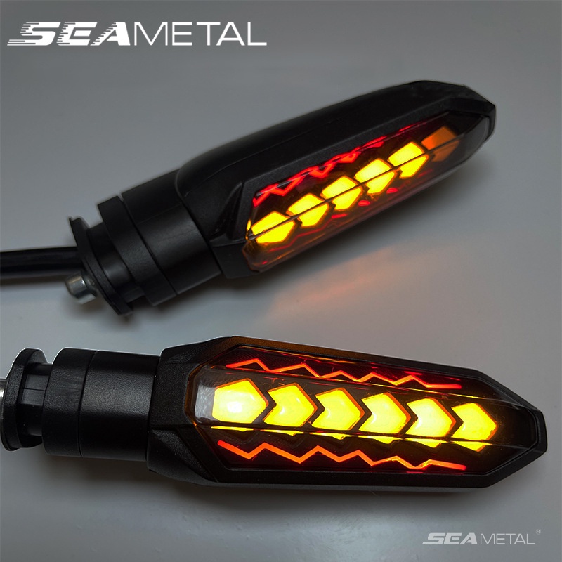 SEAMETAL Turn Signals Lamp Amber LED Flowing Water Blinker Flashing ...