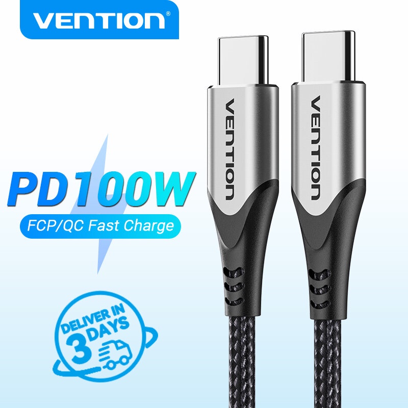 VENTION USB C to C Cable 100W PD Fast Charge Type C 5A Power Delivery ...