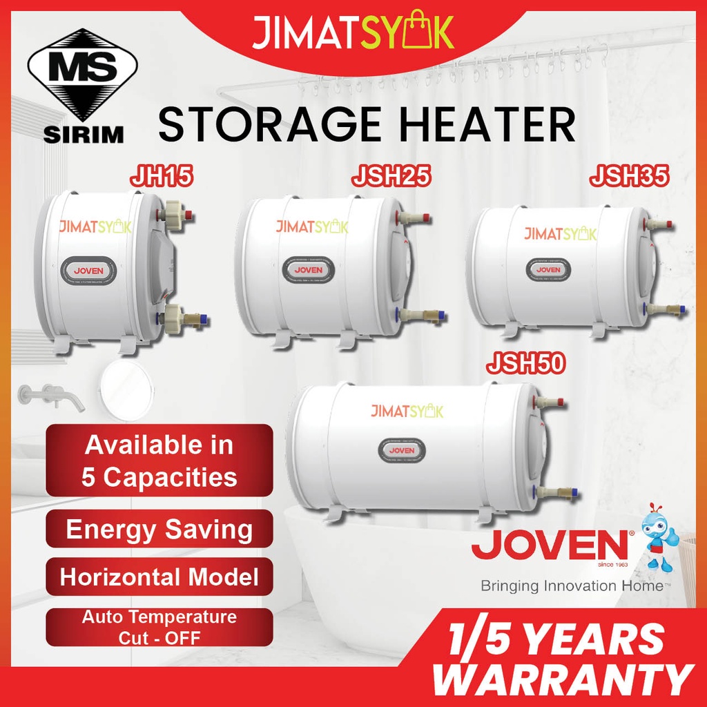 JOVEN Horizontal Storage Water Heater Tank JH15 JSH25 JSH35 JSH50 JOVEN ...