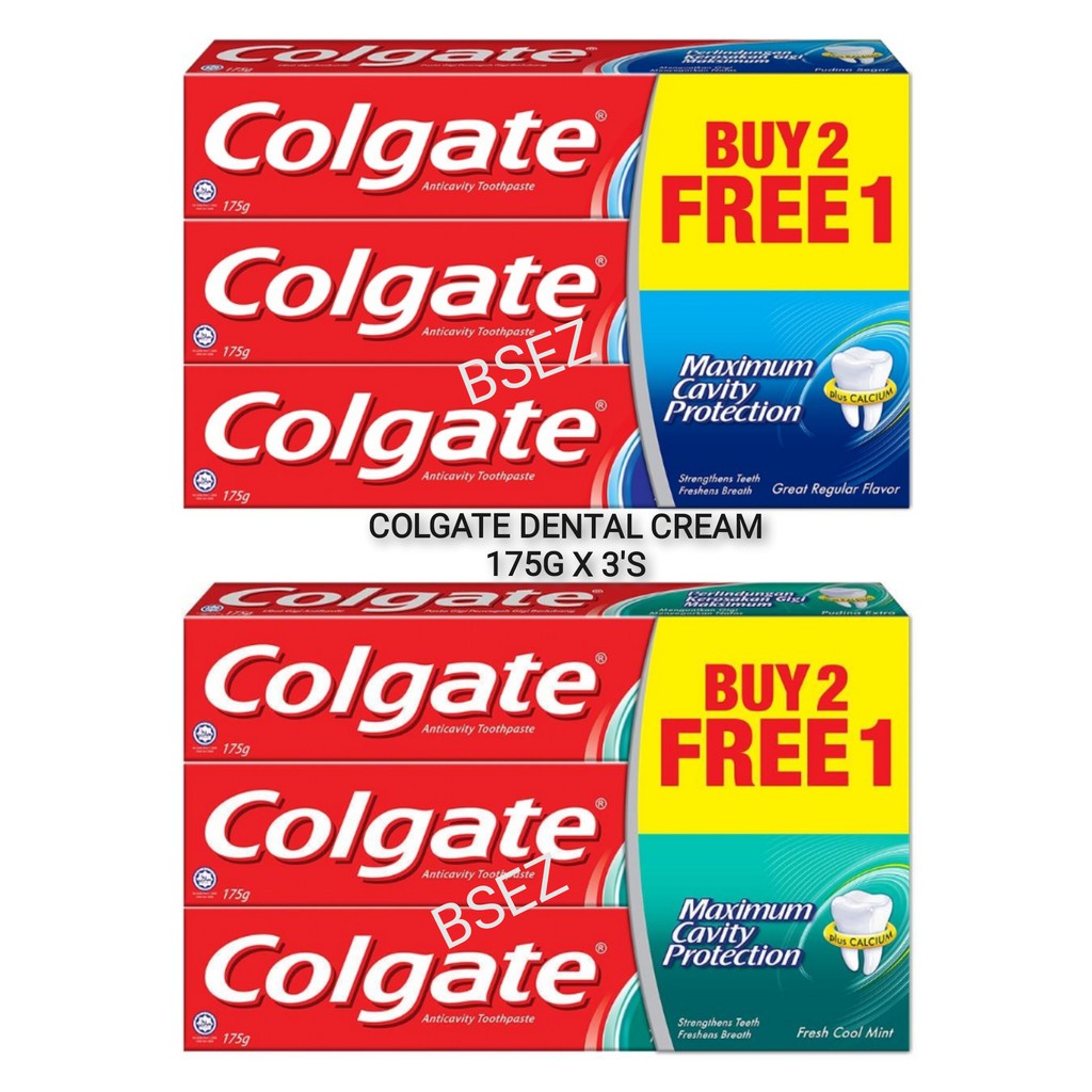 Colgate Maximum Cavity Protection Toothpaste 175G x 3's | Shopee Malaysia