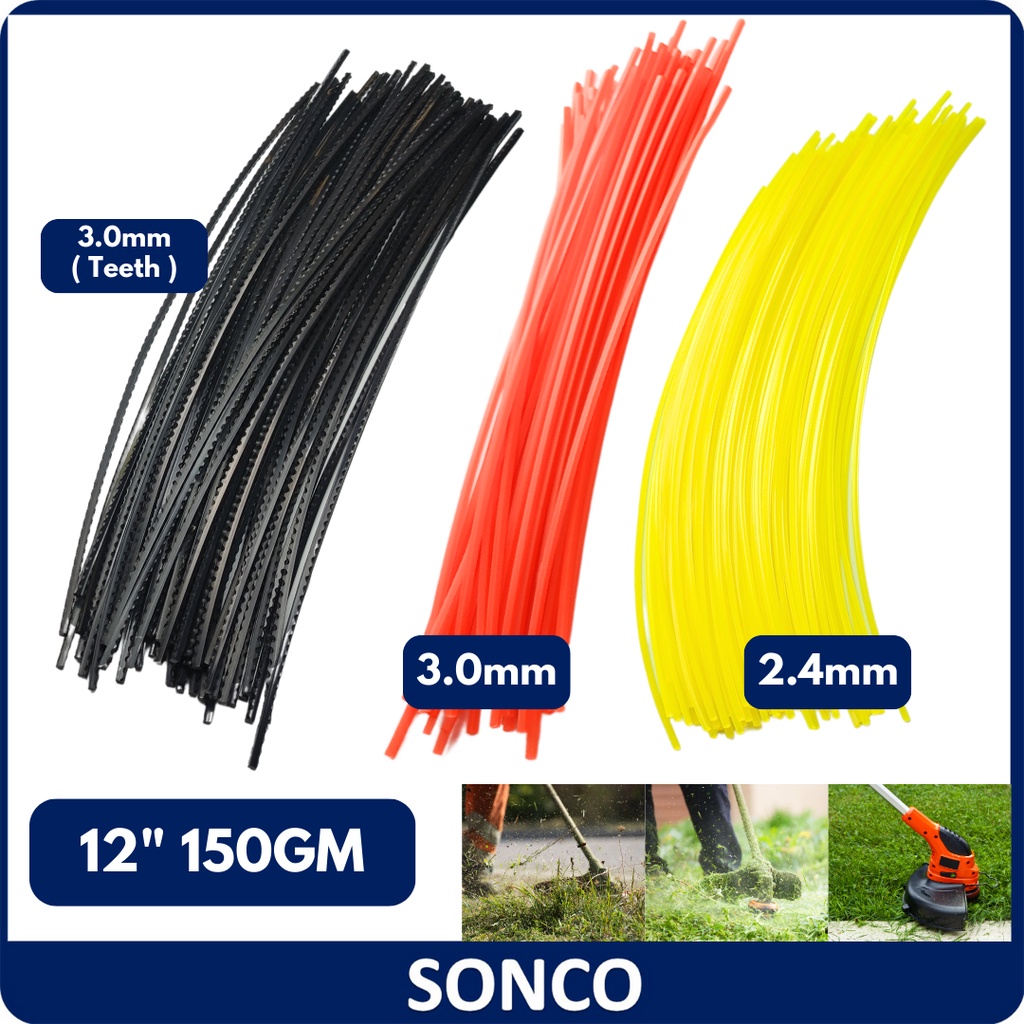 150g Tali Mesin Rumput Gigi Tali Bergigi Grass Nylon Trimmer Line Jagged Teeth Square Brush ...