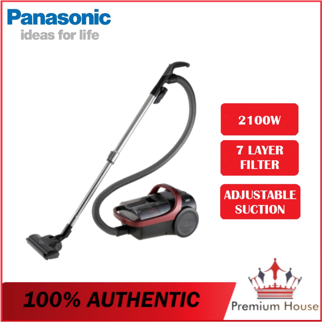 Panasonic MC-CL607RV47 Powerful 2100W Cyclone Bagless Canister Vacuum ...