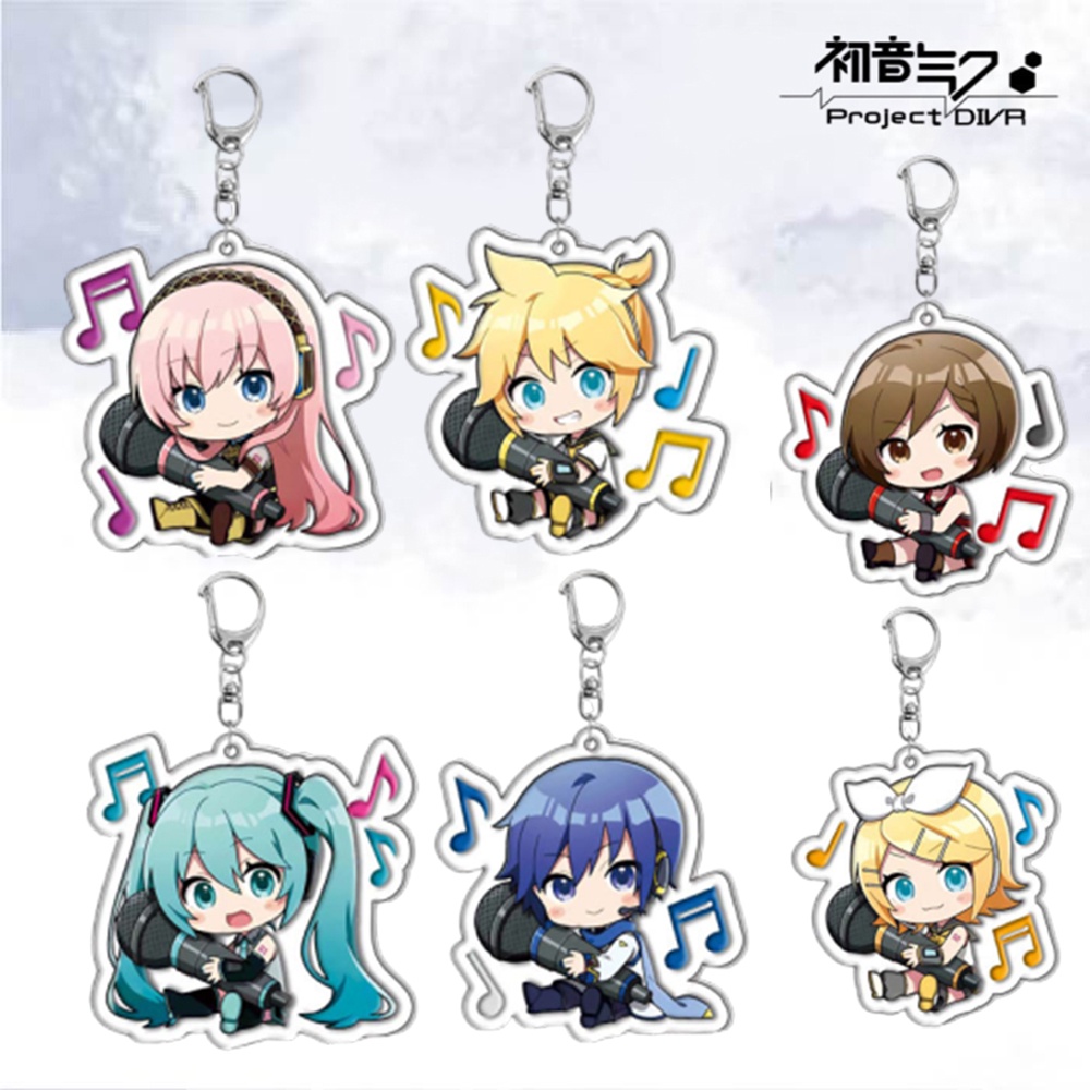 Cartoon Acrylic Key Chain Miku Virtual Singer Anime Figure Peripheral ...