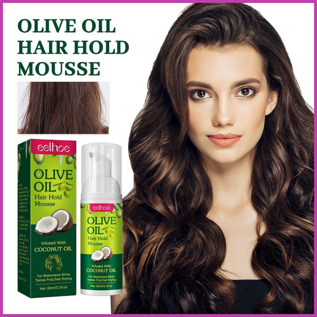 Olive Mousse Moisturizing Organic Olive Hair Styling Mousse 60ml Hair Foam Mousse for Long ...