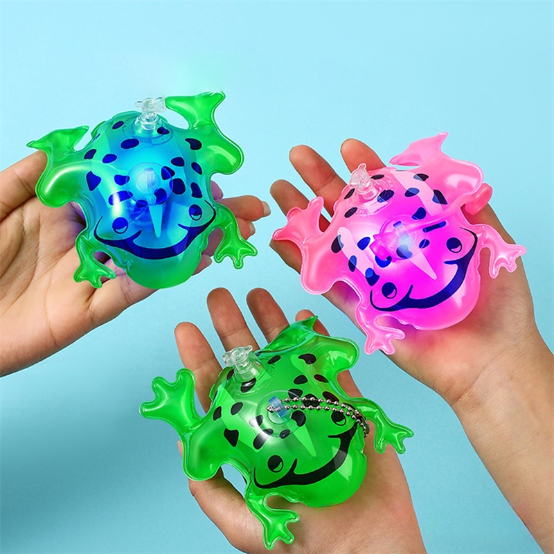 Inflatable Green Cartoon Frog Toy Reusable Leafproof Fun Party ...