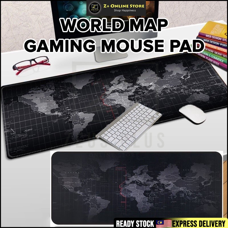 [90cm*40cm] WORLD MAP Large Pro Gaming Mouse Pad Thickened Smooth ...