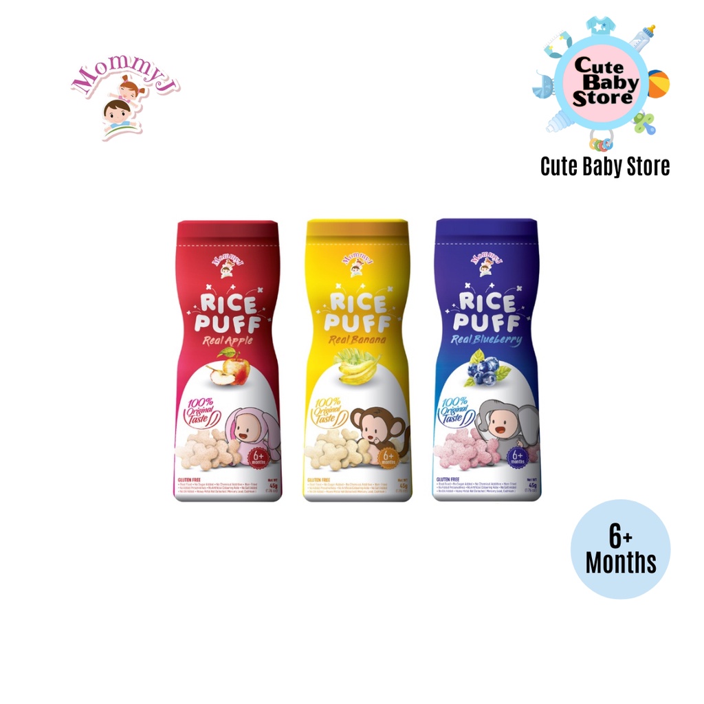 MommyJ Baby Pure Rice Puff 6m+ (45g) | Shopee Malaysia