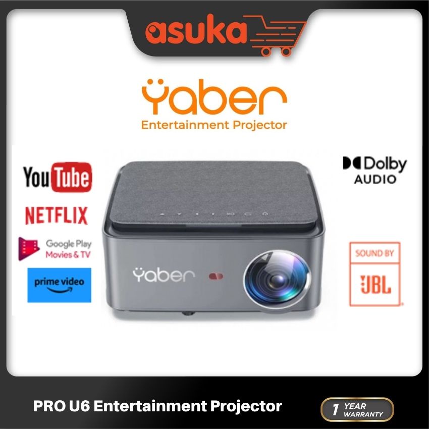 Yaber PRO U6 Entertainment Projector , 850 ANSI Lumens, Android TV 9.0 ...