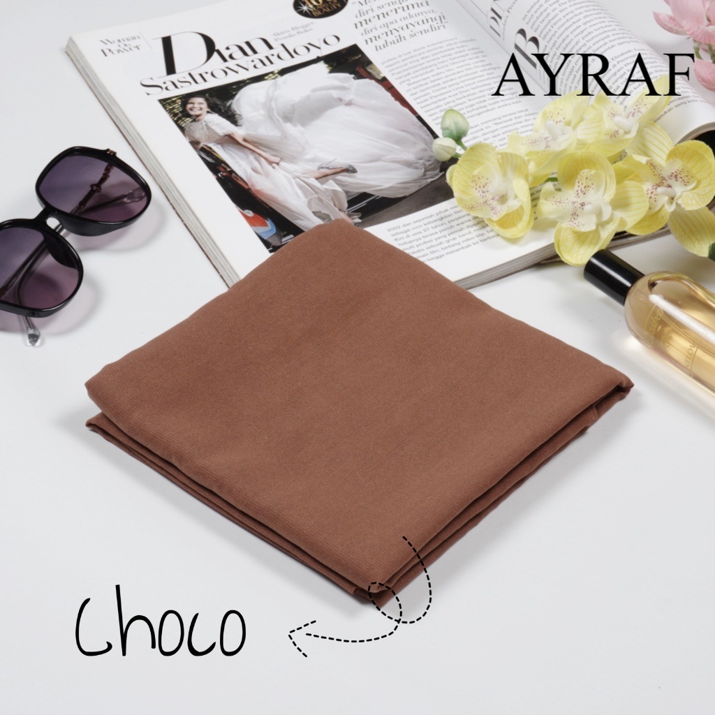 Paris Premium Rectangular Hijab Veil, choco brown/Latest Paris Premium ...