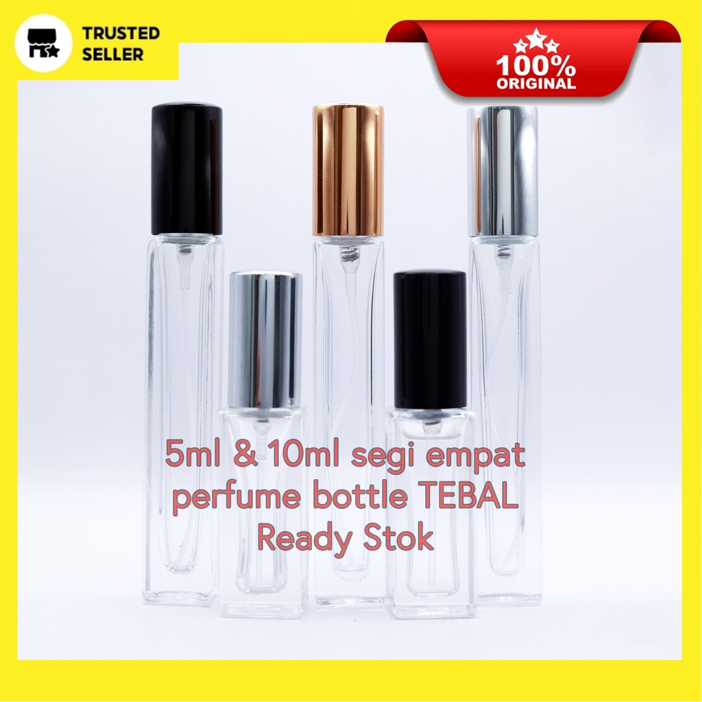 5ml Botol Perfume Segi Empat Thick Glass Spray Perfume Bottle with ...