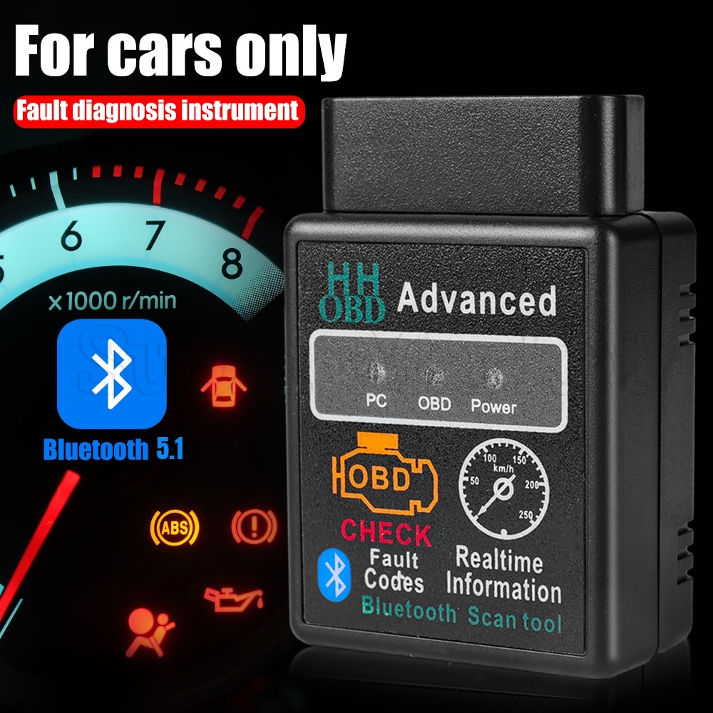 Car Fault Detector / OBD2 Car Diagnostic Scanner Tool / Bluetooth V5.1 ...