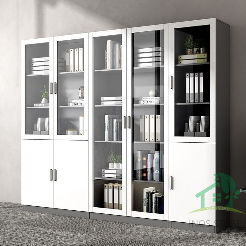 🔥Office filing cabinet/wooden filing cabinet/minimalist glass bookshelf ...