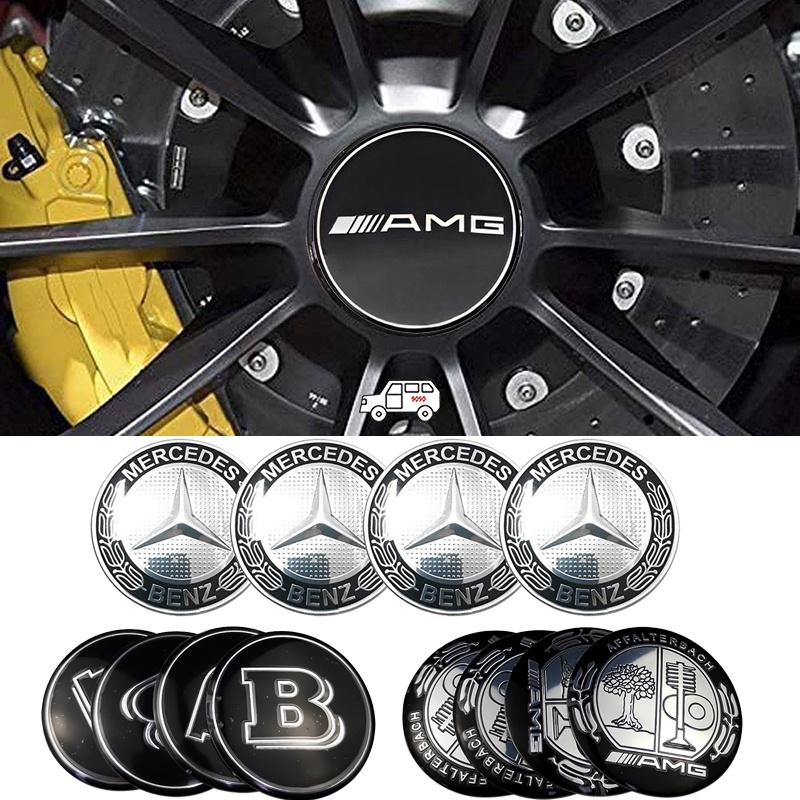 4pcs/set 60mm 65mm For Mercedes Benz AMG Brabus Apple Tree Smart Car ...