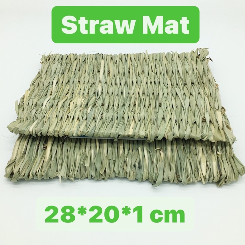 Natural Woven Straw Grass Mat Play Hay Mat Rabbit Chew Toy Rabbit toy ...