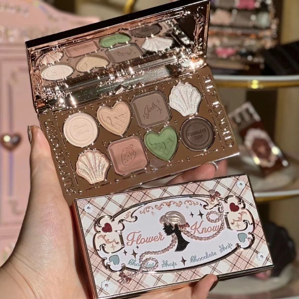 Flower Knows Chocolate Wonder-Shop Eight-Color Eyeshadow Palette 10g ...