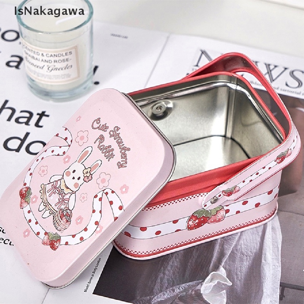 IsNakagawa 1Pc Vintage Small Suitcase Storage Tin Metal Candy Box Gift ...