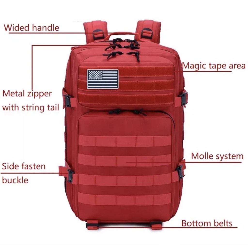 45L Army Military Outdoor School Camping Travel Attack Tactical ...
