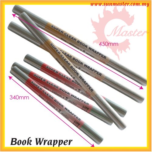PVC Book Wrapper 340mm 450mm | 5meter 10meter | Pembalut Buku / Book ...