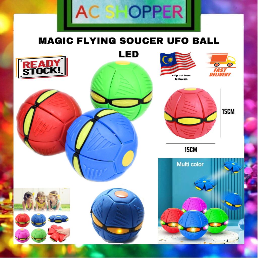 READY STOCK MAGIC FLYING SOUCER UFO BALL LED BALL MAGIC UFO FLAT TOYS ...