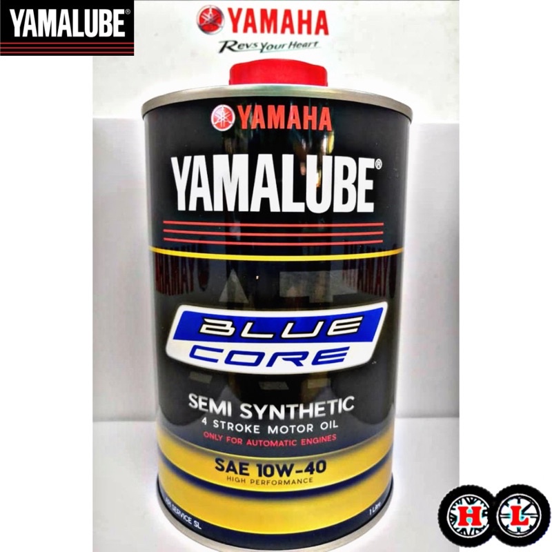 YAMAHALUBE YAMALUBE Blue Core Semi Synthetic 4 Stroke Motorcycle Oil ...