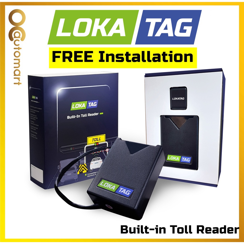(Free Installation) LOKATAG Built-In Toll Smart Tag Reader with Balance ...