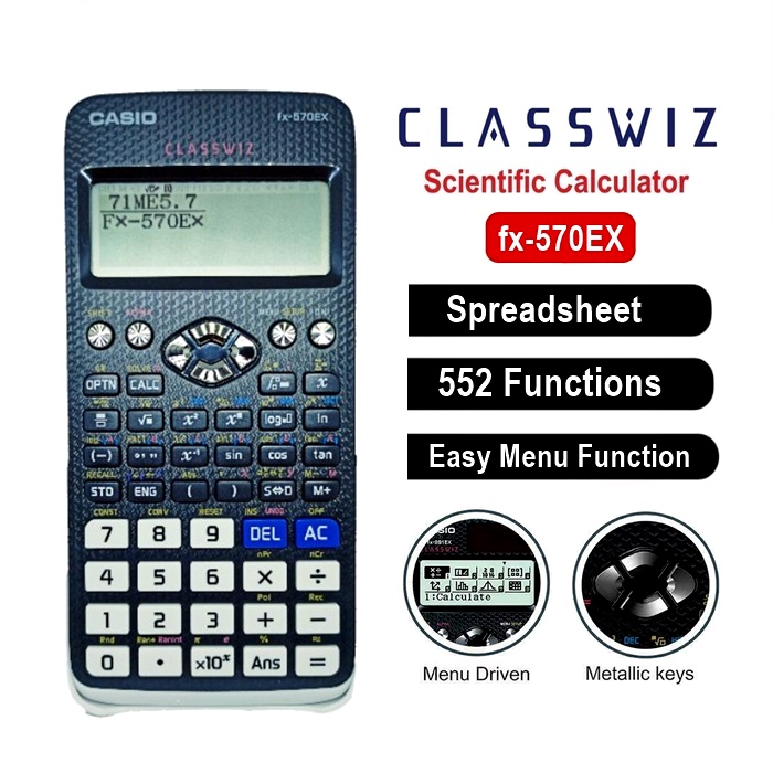 Casio Scientific Classwiz Calculator School and Office fx-570EX 552 ...