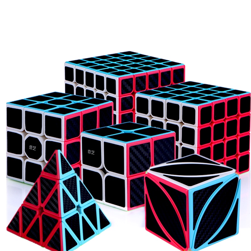 Qiyi 2X2 3X3 4X4 5X5 Carbon Fiber Qiyi 3X3 Pyramin Professional Magic ...
