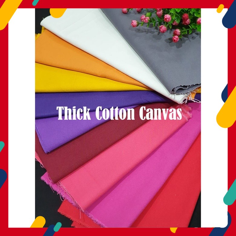 Kain Tebal Cotton Canvas 12Oz Kain Fabric Kain Kanvas Heavy Cotton ...