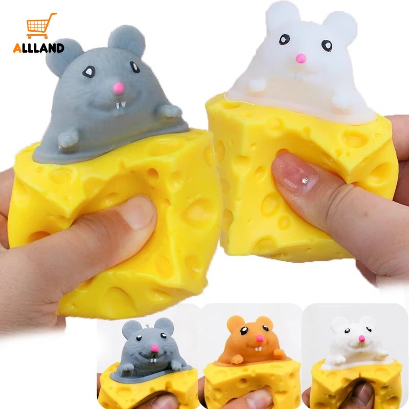 Funny Pop Up Squeeze Toy/ Cheese Mouse Cup Block Toy/ Kids Cartoon ...